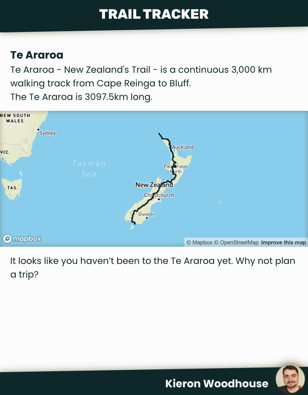 Trail Tracker - Kieron Woodhouse